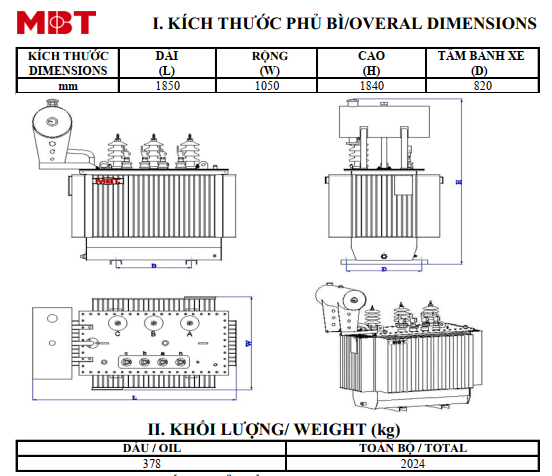Máy biến áp - Cơ sở thiết kế máy biến áp MBT