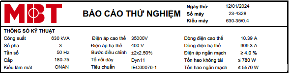 Máy biến áp - Cơ sở thiết kế máy biến áp MBT